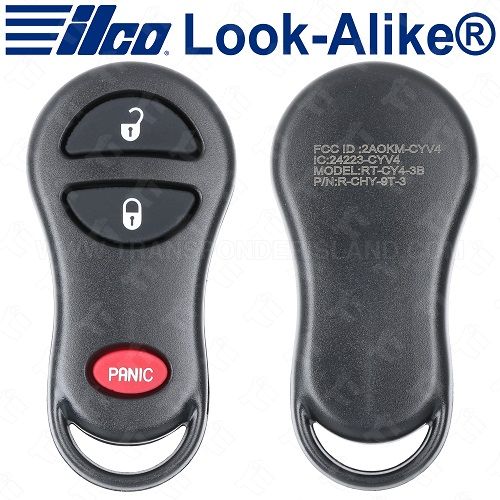 Ilco Dodge Ram Keyless Entry Remote 3B - Replaces GQ43VT9T - RKE-CHRY ...
